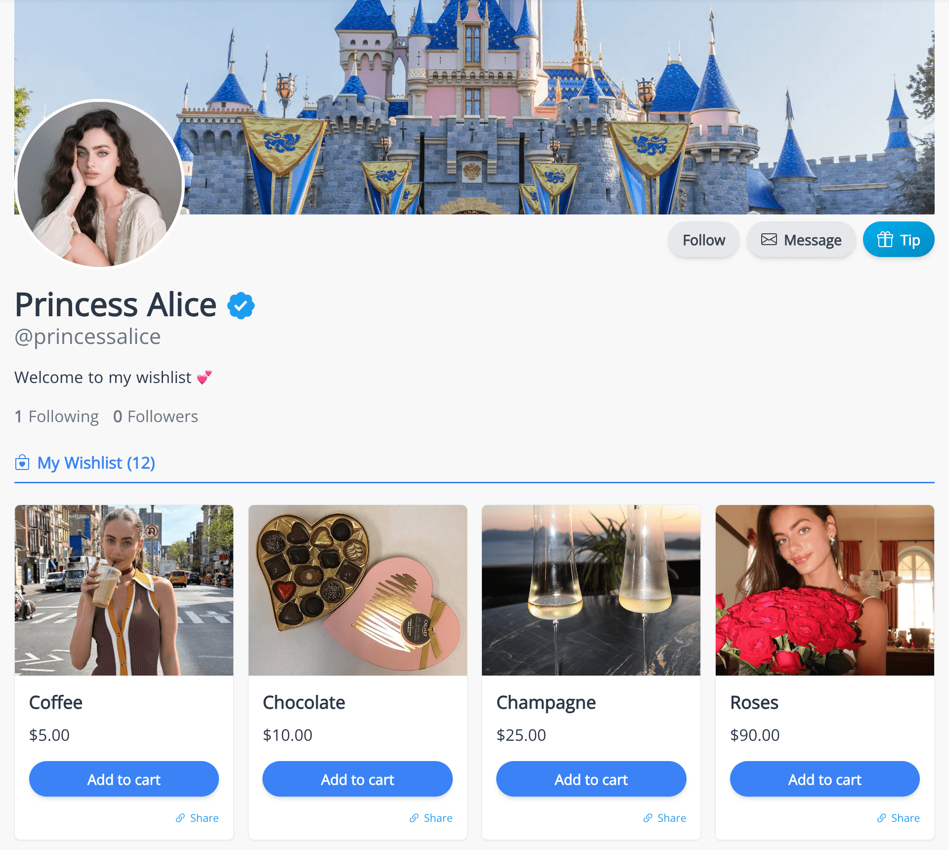 Wishlistpage - Wishlist for Creators