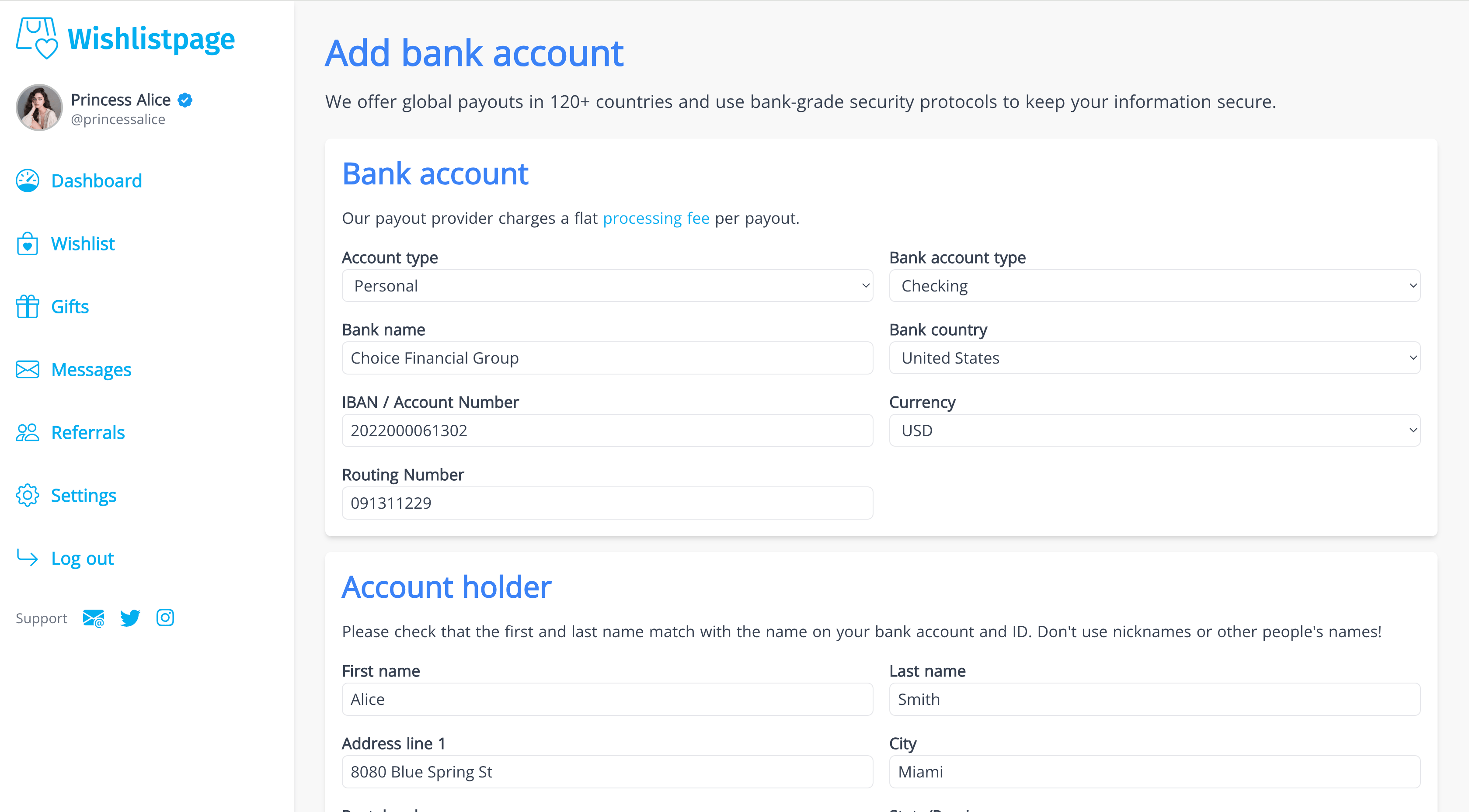 Wishlistpage - Wishlist for Creators